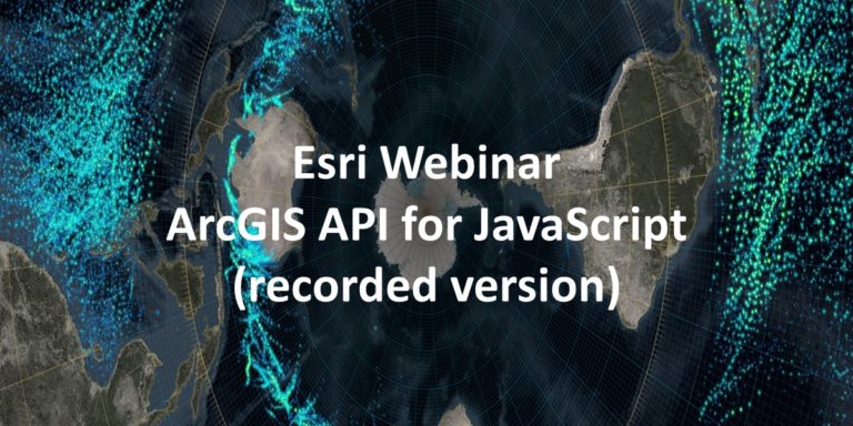 Δωρεάν webinar από την Esri – ArcGIS API for JavaScript | Marathon Data ...